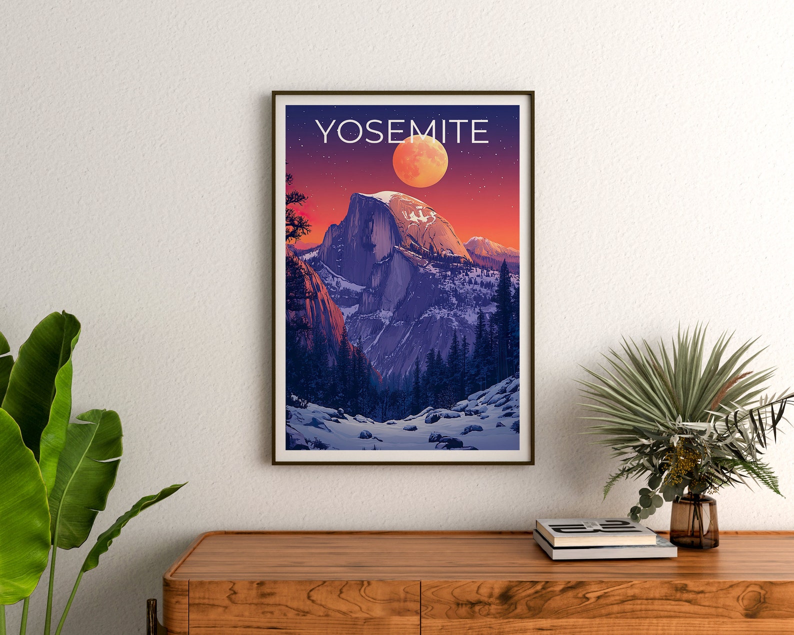 Yosemite National Park Poster, Yosemite Print, Half Dome Poster, Half ...
