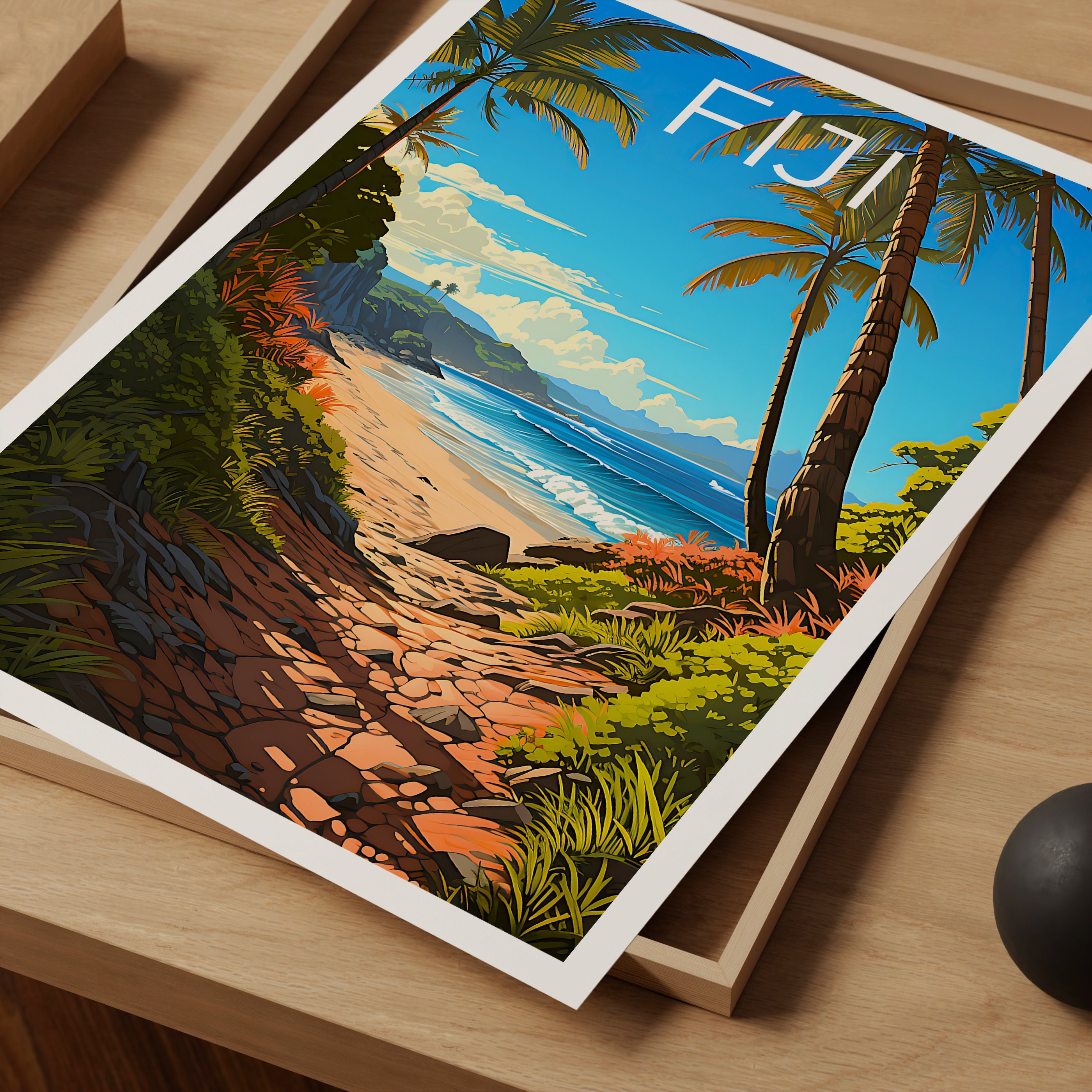 Fiji Poster, Fiji Print, Island Poster, Island Print, Fiji Travel ...