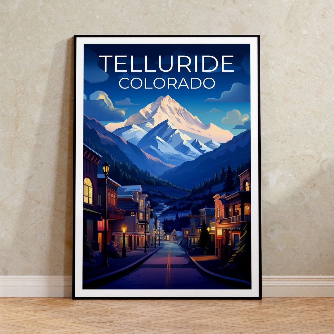 Telluride Travel Poster, Colorado Wall Art, Colorado Print, Telluride ...