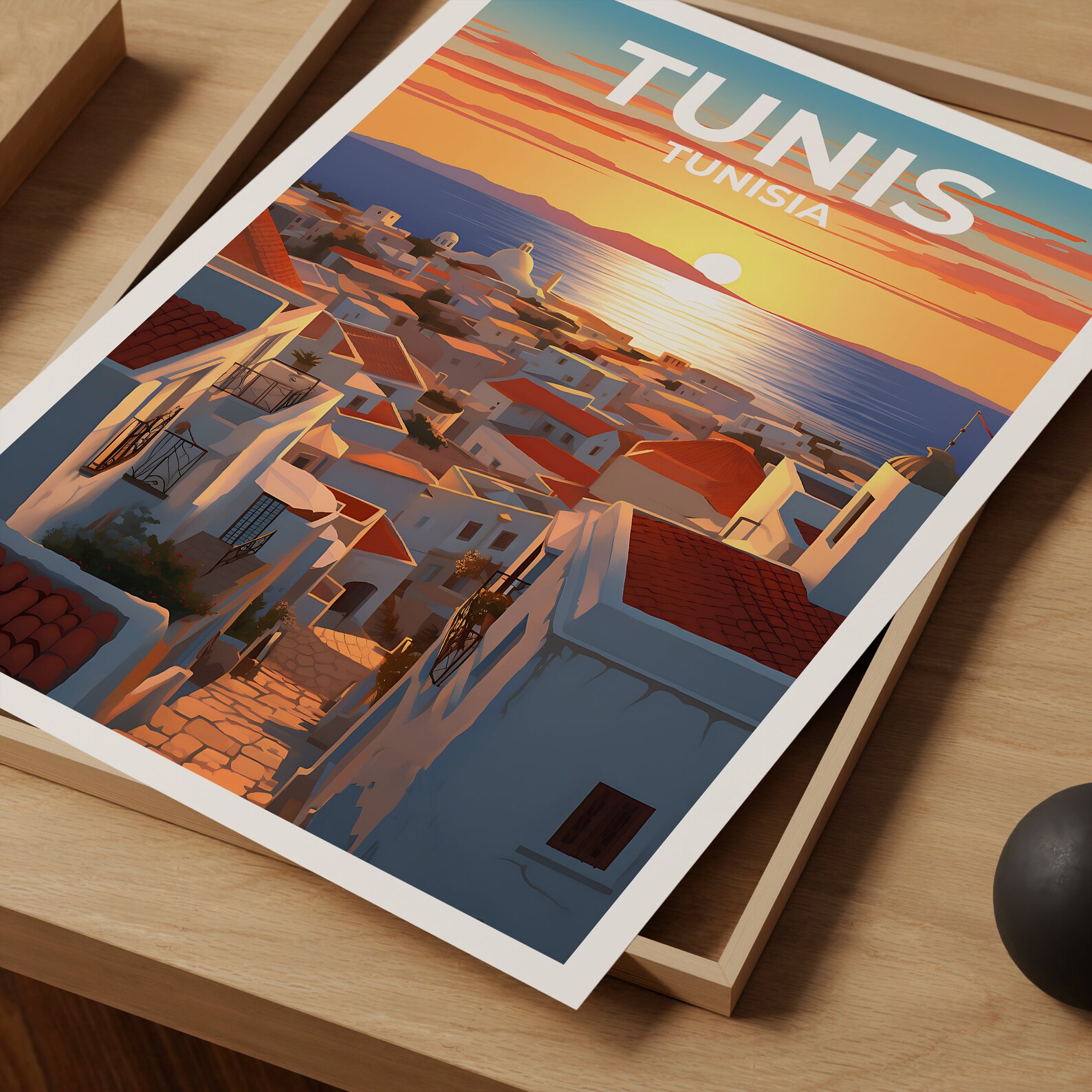 Tunis Travel Poster, Tunisia Wall Art, Tunisia Print, Tunis Poster ...