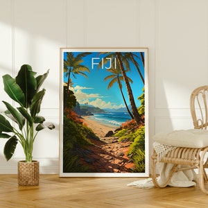 Fiji Poster, Fiji Print, Island Poster, Island Print, Fiji Travel ...
