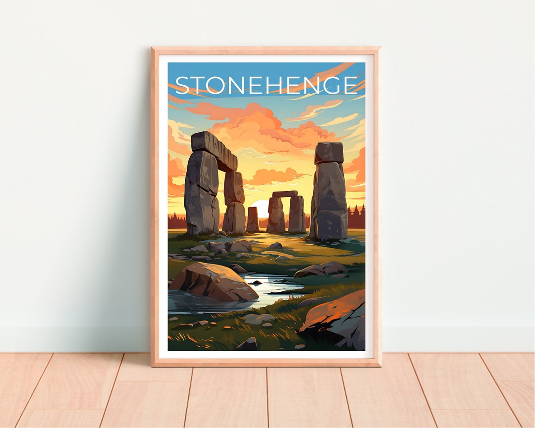 Stonehenge Travel Poster, England Wall Art, England Print, Stonehenge ...