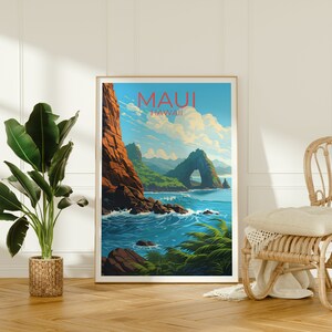 Maui Travel Poster, Hawaii Wall Art, Hawaii Print, Maui Poster, Hawaii ...