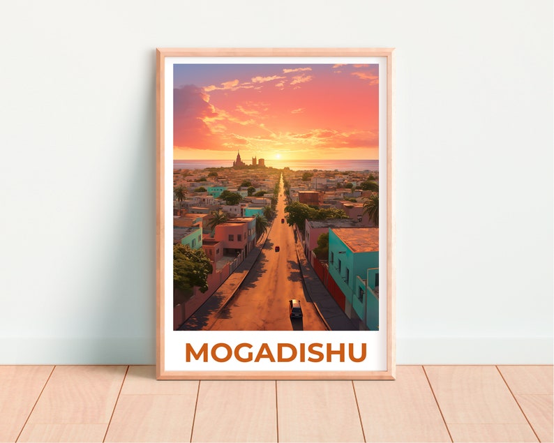 Mogadishu Travel Poster, Somalia Wall Art, Somalia Print, Mogadishu ...