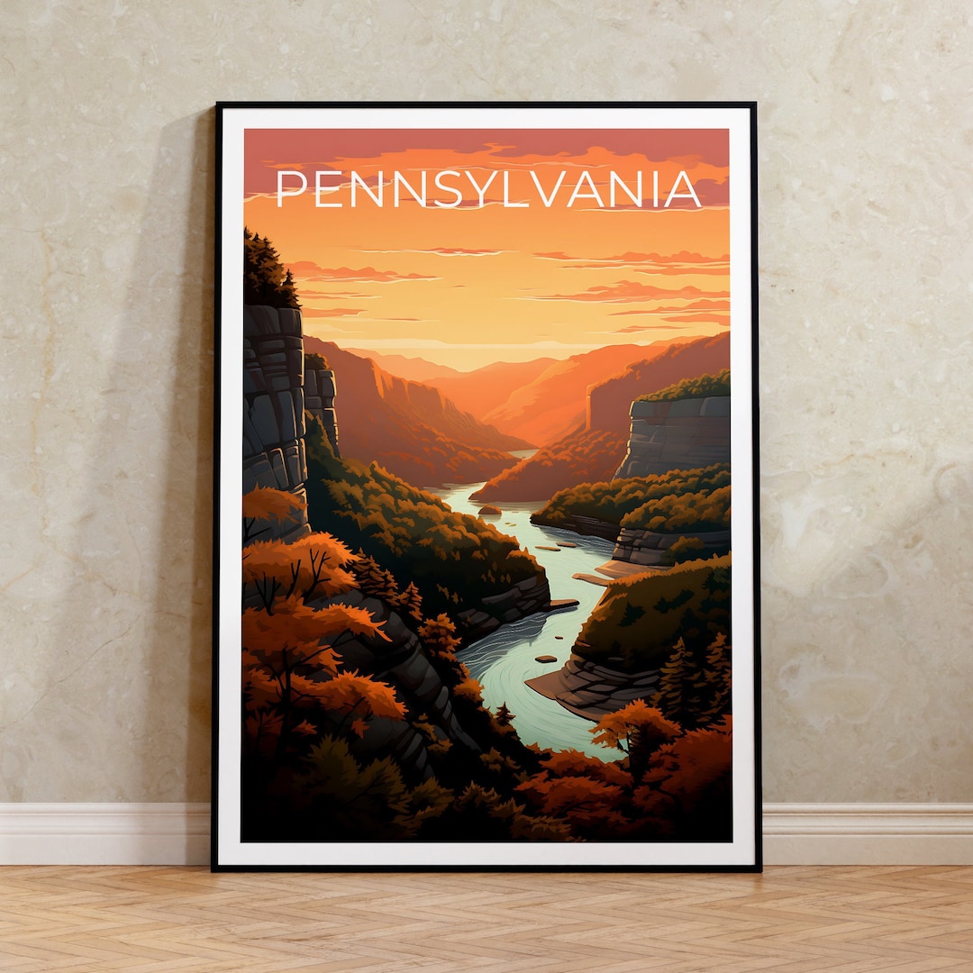 Pennsylvania Poster, Pennsylvania Print, Mountain Poster, Nature Print ...