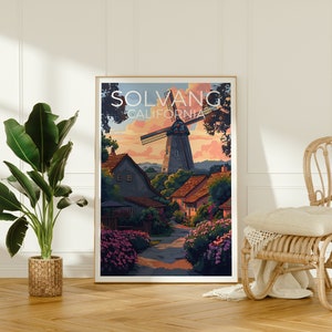 Solvang Poster, Solvang Print, California Art, California Print ...