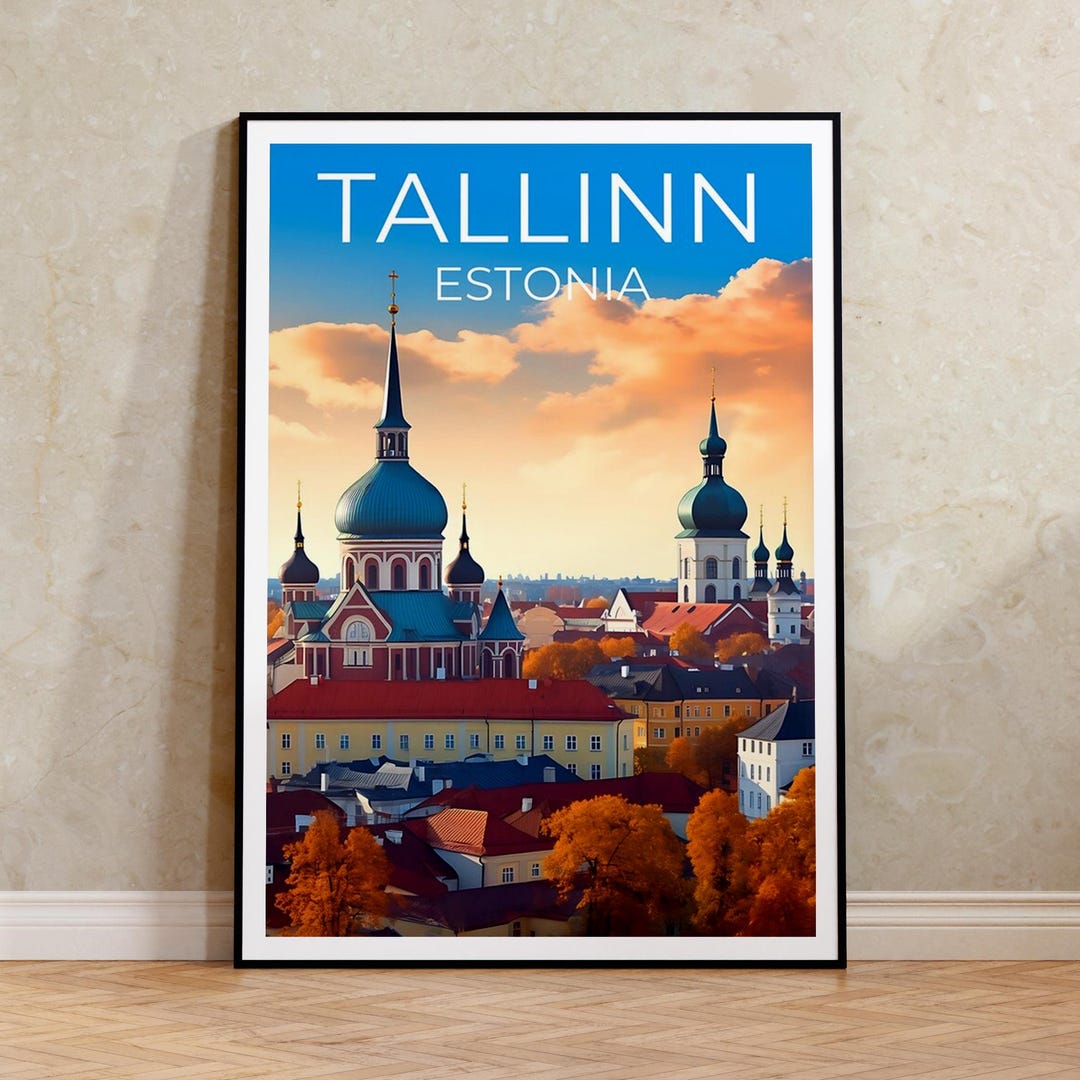 Tallinn Travel Poster, Estonia Wall Art, Estonia Print, Tallinn Poster ...