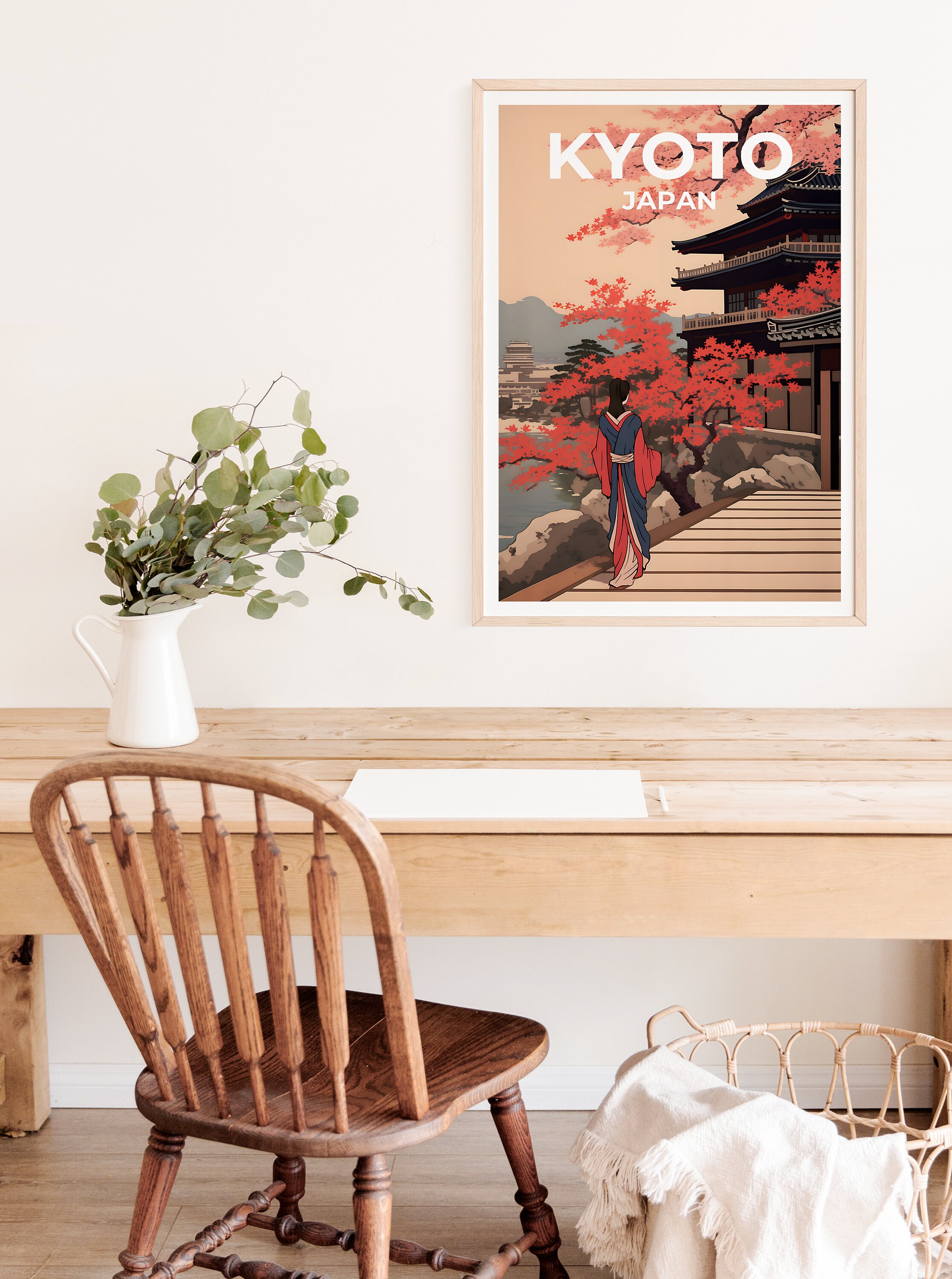 Kyoto Travel Poster Japan Wall Art Japan Print Kyoto - Etsy
