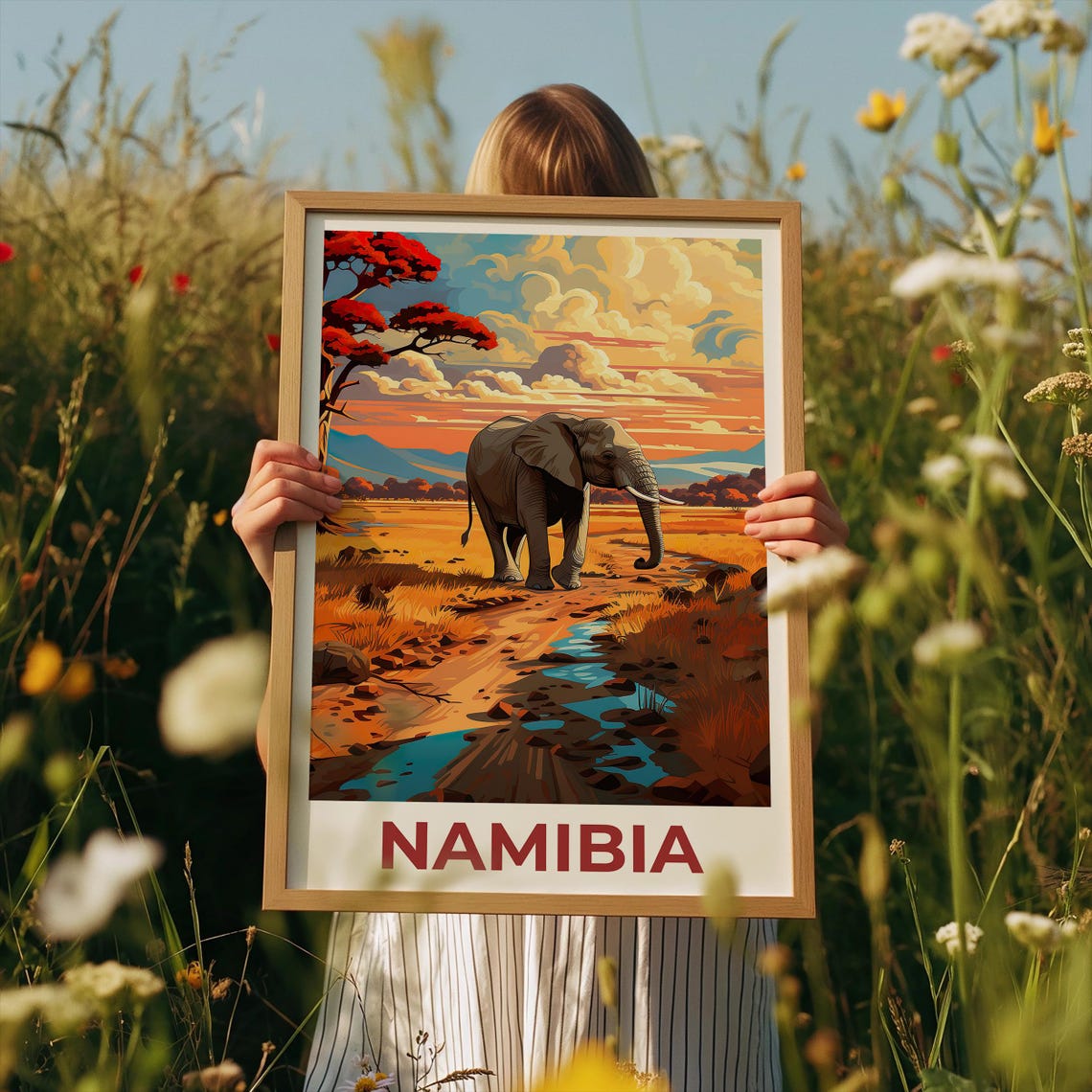 Namibia Poster, Namibia Print, Africa Poster, Safari Print, Namibia ...