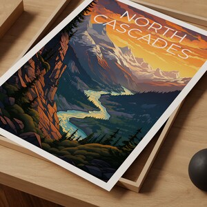 North Cascades Poster, Washington Poster, Washington State Print, North ...