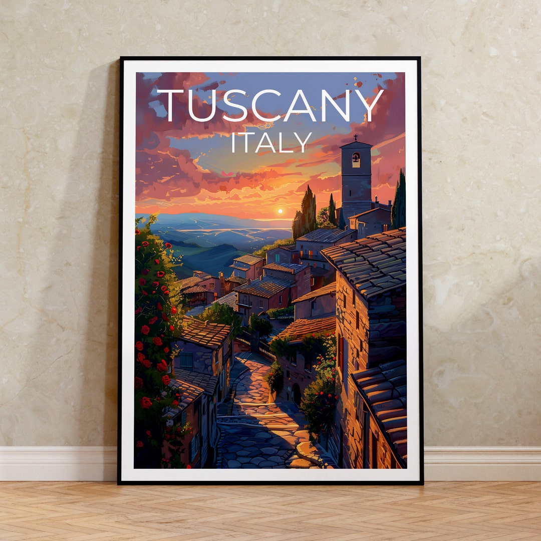 Tuscany Travel Poster, Italy Wall Art, Italy Print, Tuscany Poster ...