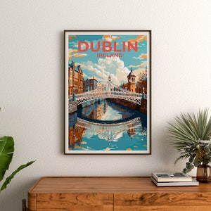 Dublin Travel Poster, Ireland Wall Art, Dublin Print, Dublin Poster, Ha ...