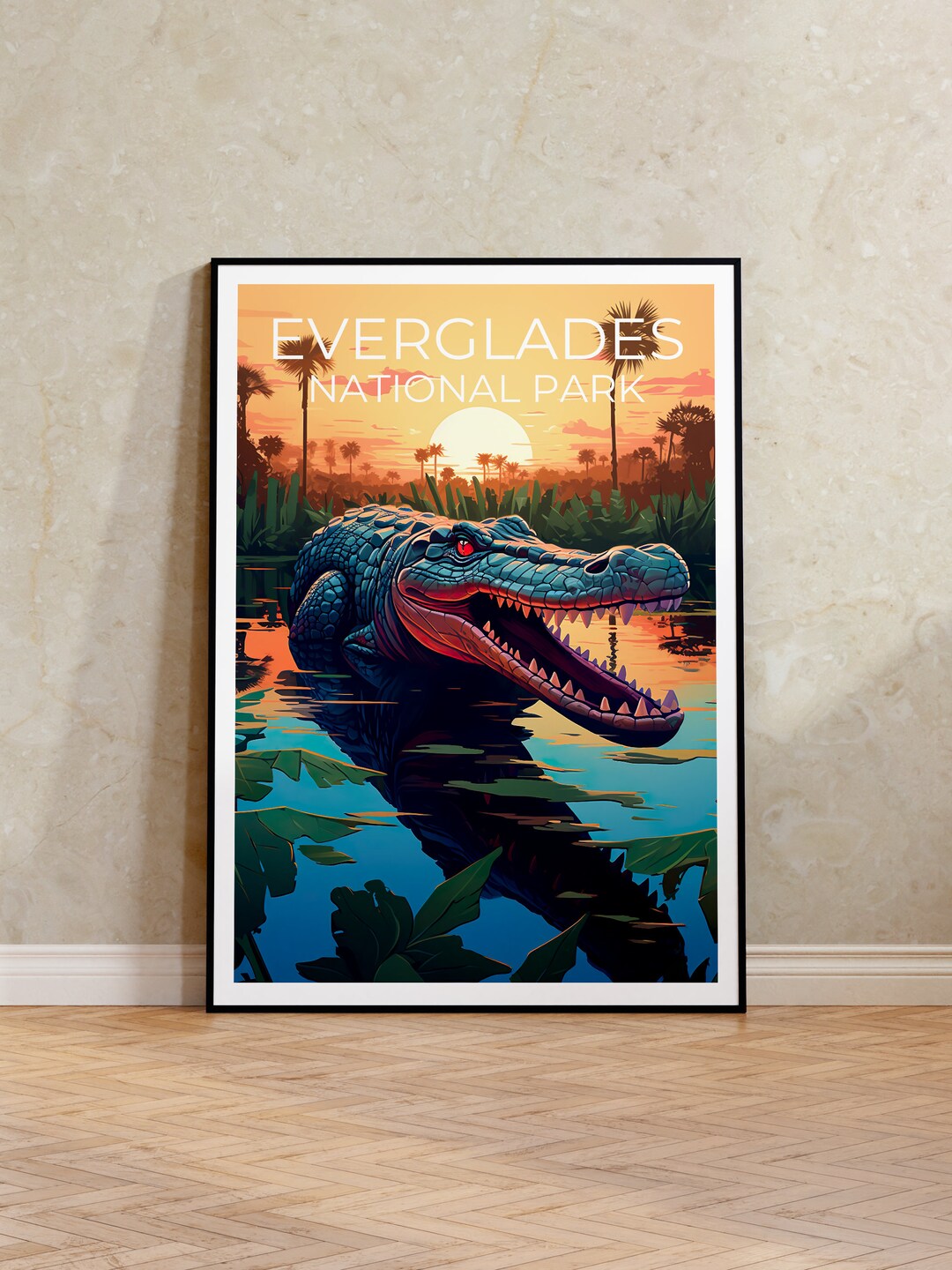 Everglades Travel Poster, Florida Wall Art, Florida Print, Everglades ...