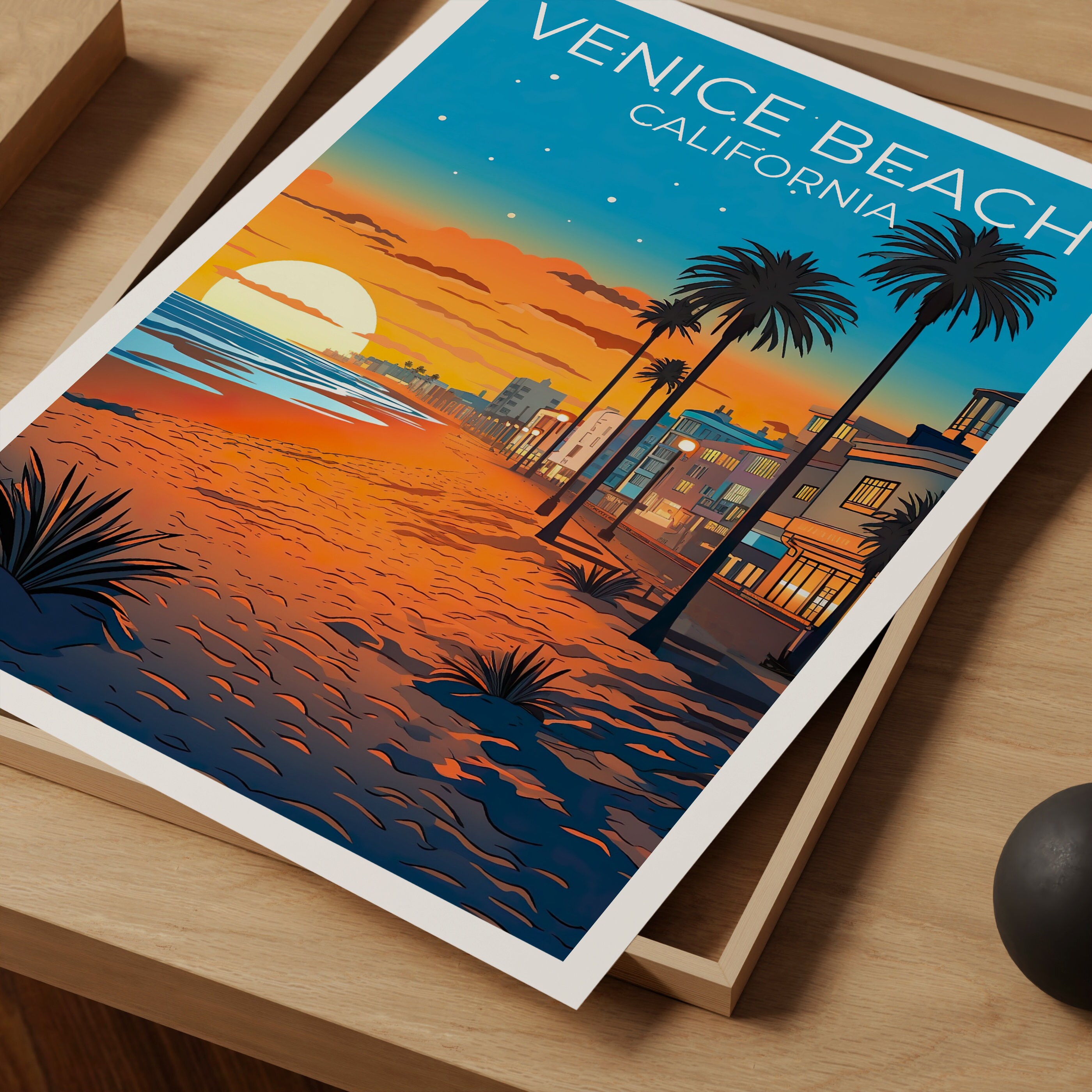 Venice Beach Travel Poster, California Wall Art, California Print ...