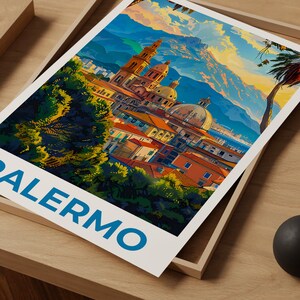 Palermo Poster, Palermo Print, Sicily Art, Italy Print, Palermo Travel ...