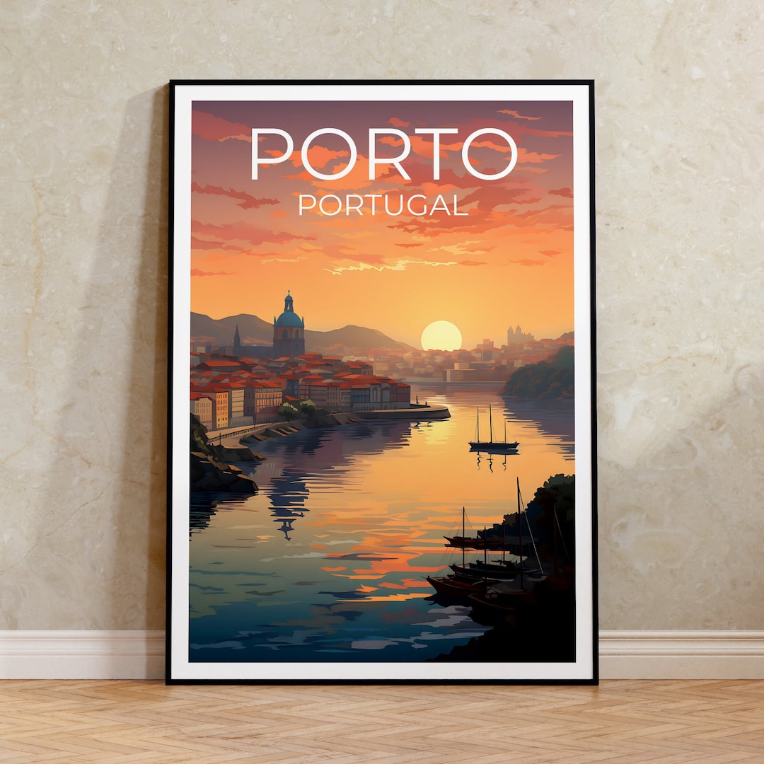 Porto Travel Poster, Portugal Wall Art, Portugal Print, Porto Poster ...