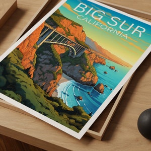 Big Sur Travel Poster, California Wall Art, California Print, Big Sur ...