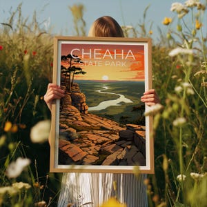Cheaha Park Travel Poster, Alabama Wall Art, Alabama Print, Cheaha Park ...