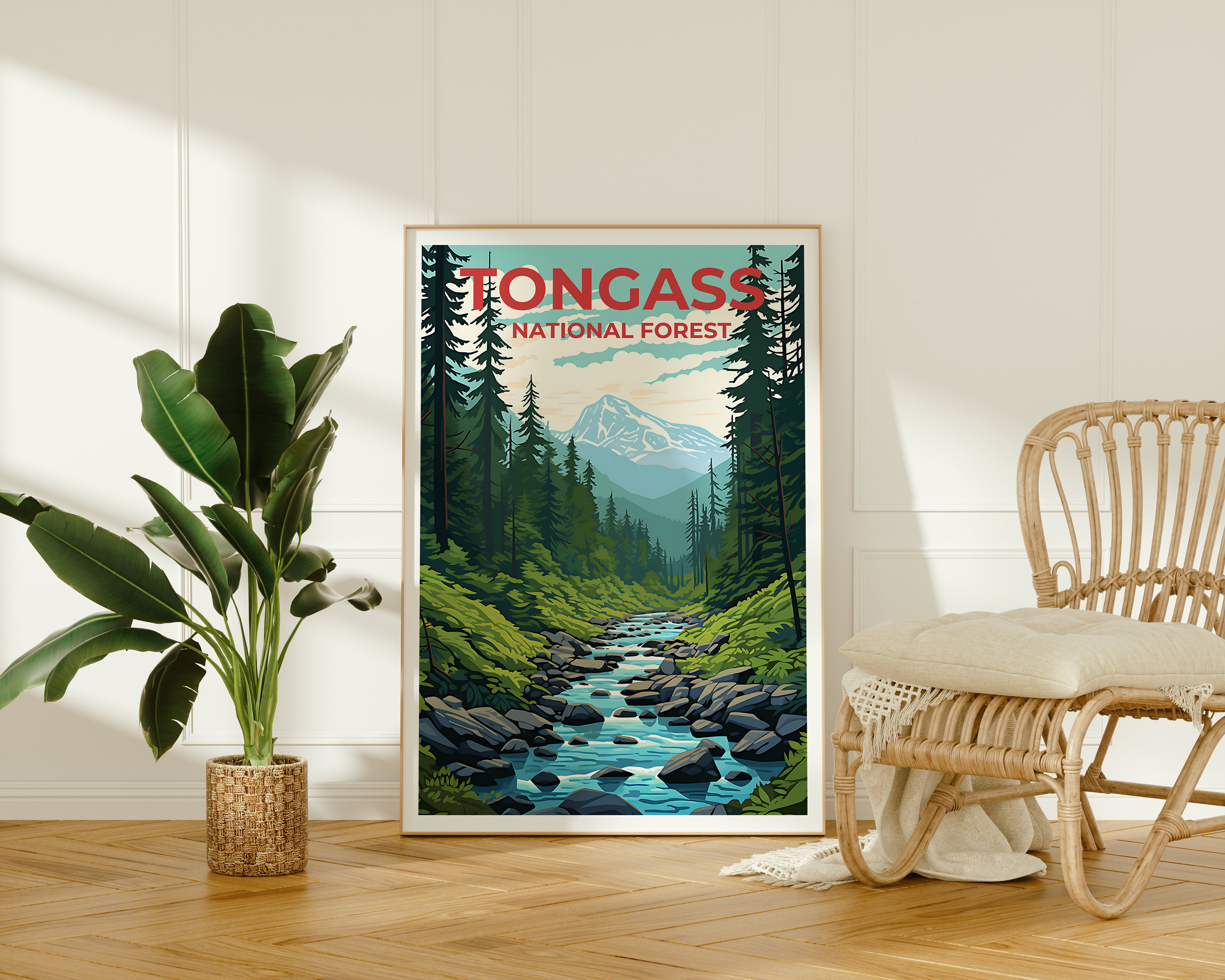 Tongass National Forest Travel Poster, Alaska Wall Art, Alaska Print ...