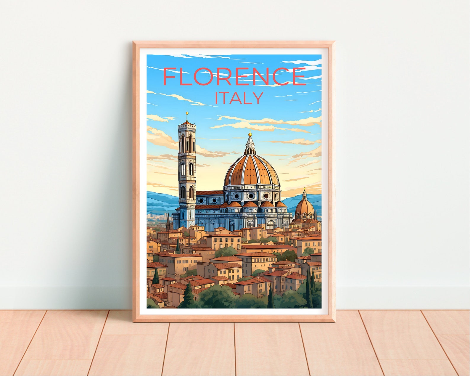 Florence Travel Poster, Italy Wall Art, Italy Print, Florence Poster ...