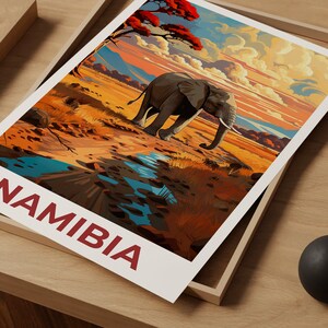 Namibia Poster, Namibia Print, Africa Poster, Safari Print, Namibia ...