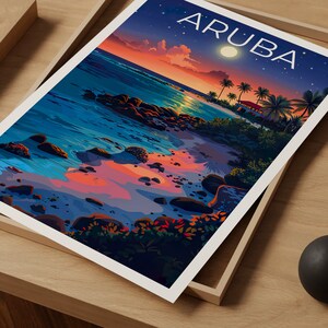 Aruba Poster, Aruba Print, Tropical Poster, Tropical Island Print ...