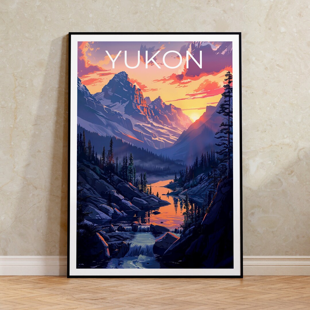 Yukon Poster, Yukon Print, Canada Poster, Canada Print, Yukon Travel ...