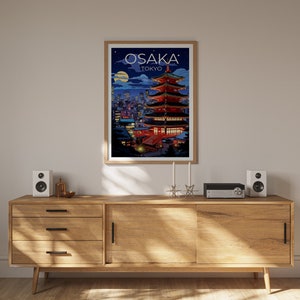 Osaka Travel Poster, Japan Wall Art, Japan Print, Osaka Poster, Osaka ...