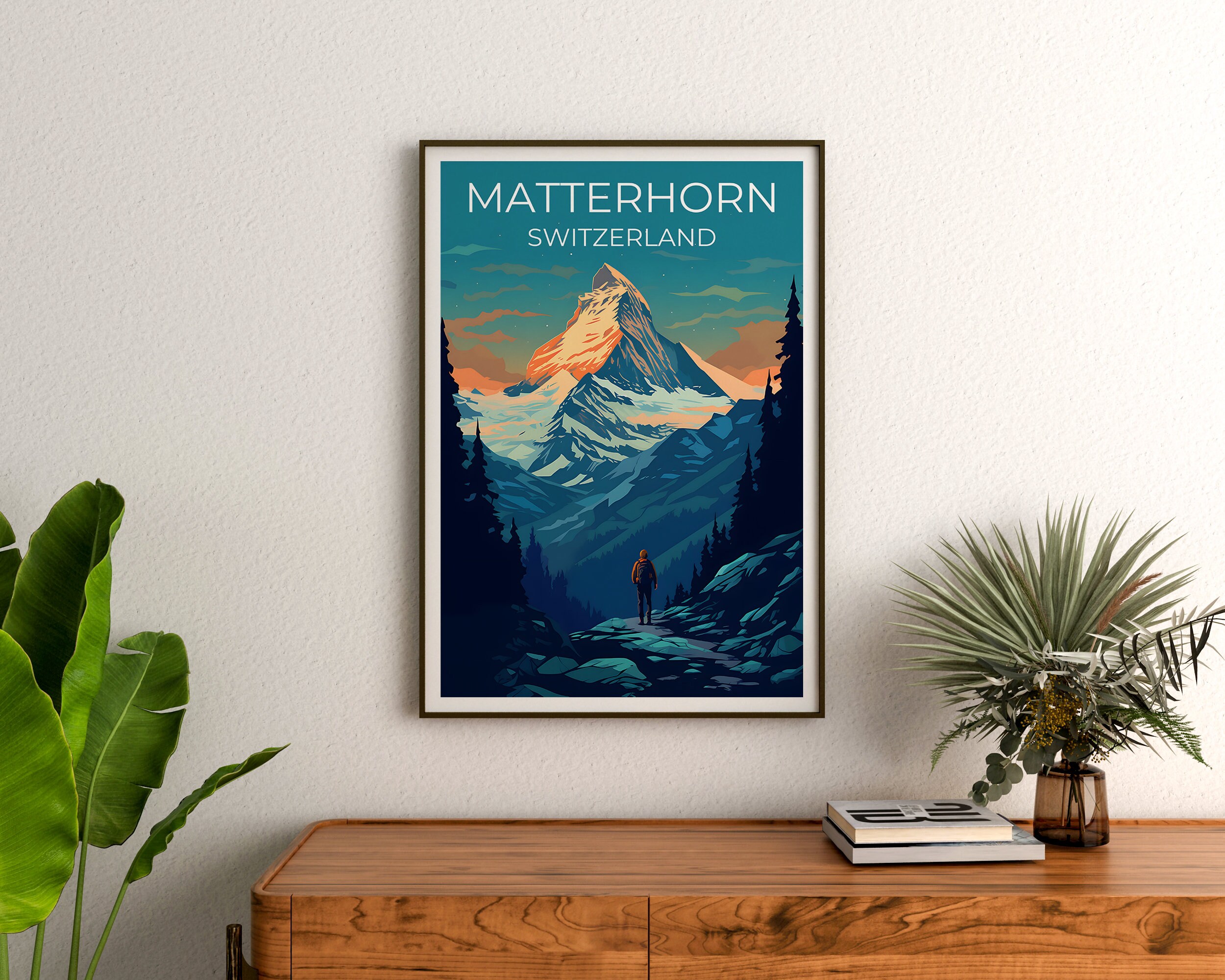 Matterhorn Travel Poster, Switzerland Wall Art, Switzerland Print ...