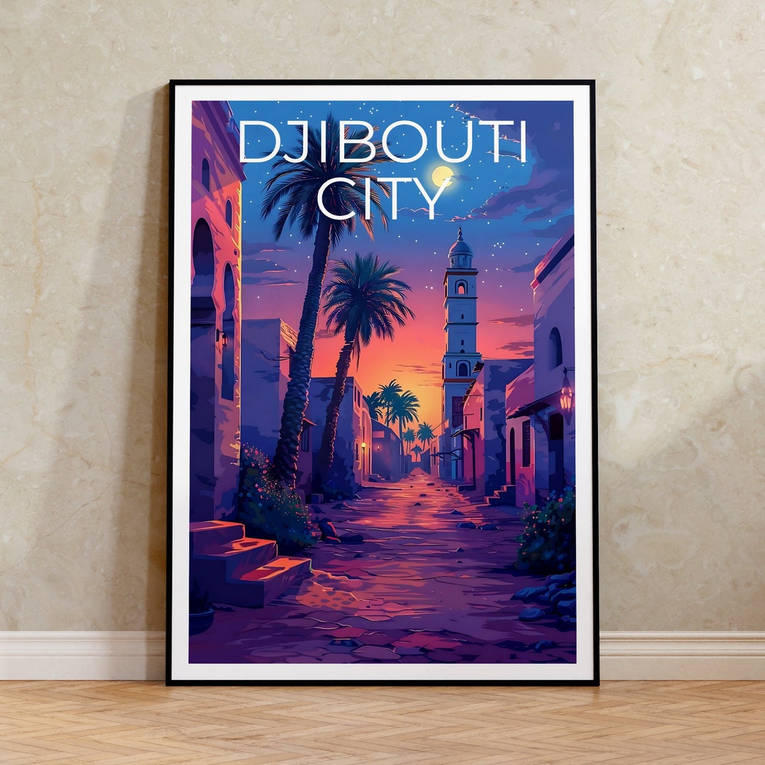 Djibouti City Poster, Djibouti City Print, Djibouti Poster, Djibouti ...