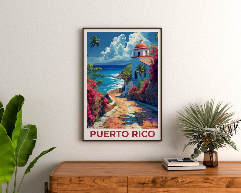 Puerto Rico Travel Poster, Puerto Rico Wall Art, Puerto Rico Print ...