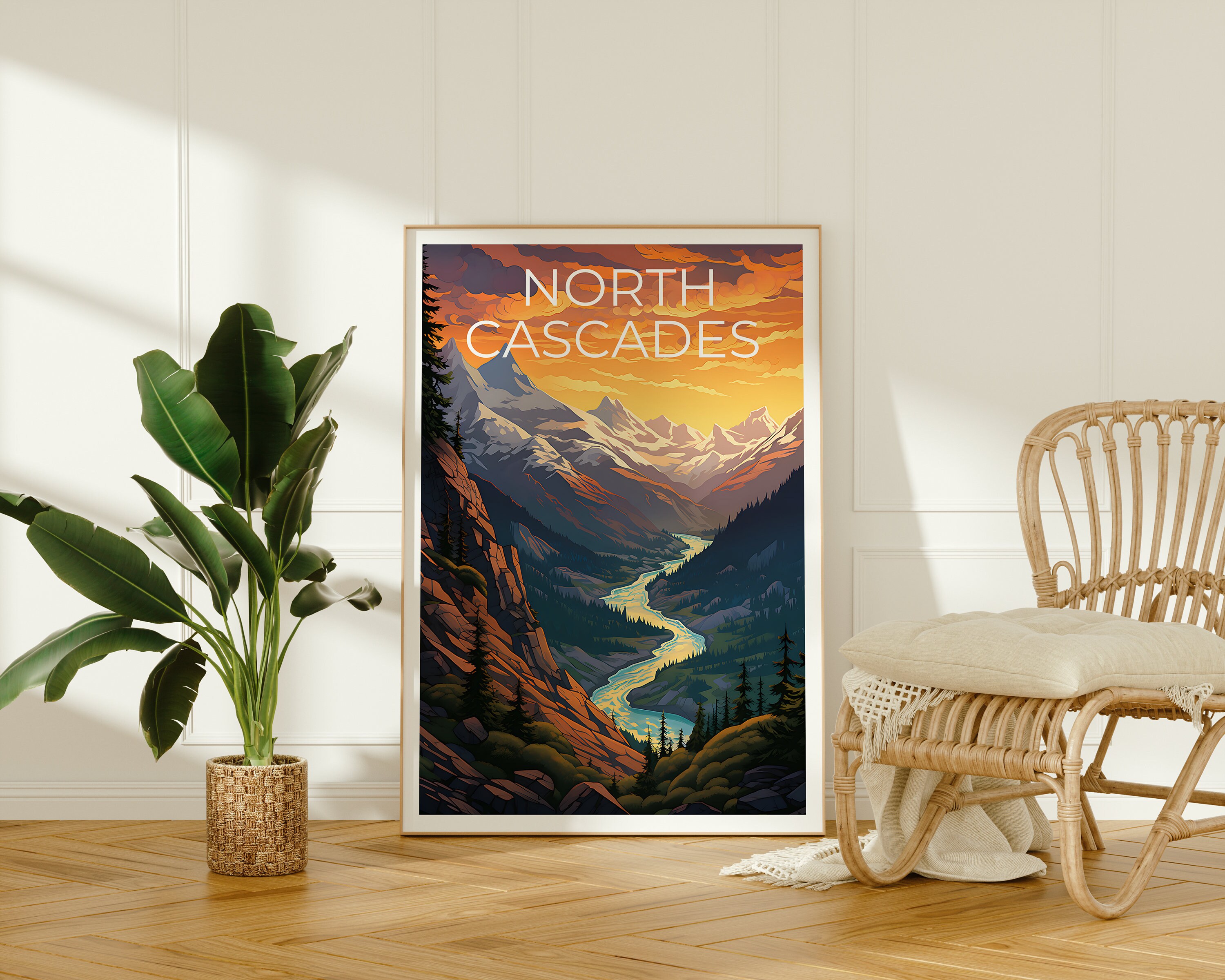 North Cascades Poster, Washington Poster, Washington State Print, North ...
