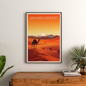 Sahara Desert Travel Poster, Africa Wall Art, Africa Print, Sahara ...
