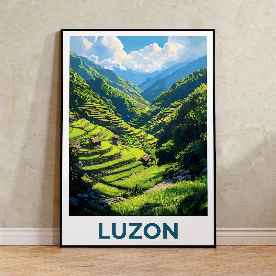 Luzon Poster, Luzon Print, Philippines Poster, Philippines Print, Luzon ...