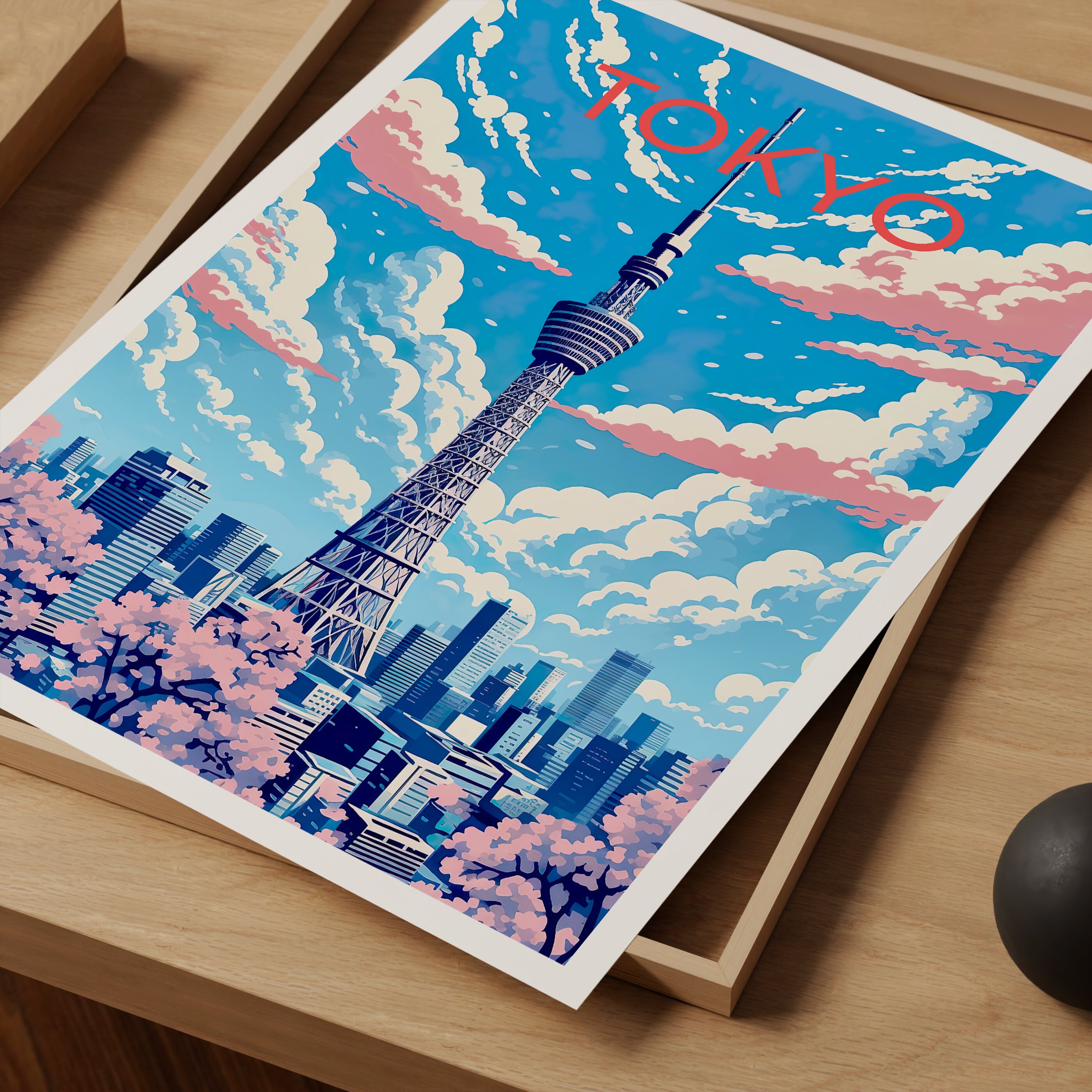 Tokyo Travel Poster, Tokyo Skytree Wall Art, Tokyo Print, Tokyo Poster ...