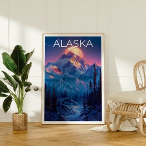 Alaska Poster, Alaska Print, Denali Poster, Denali National Park Print ...