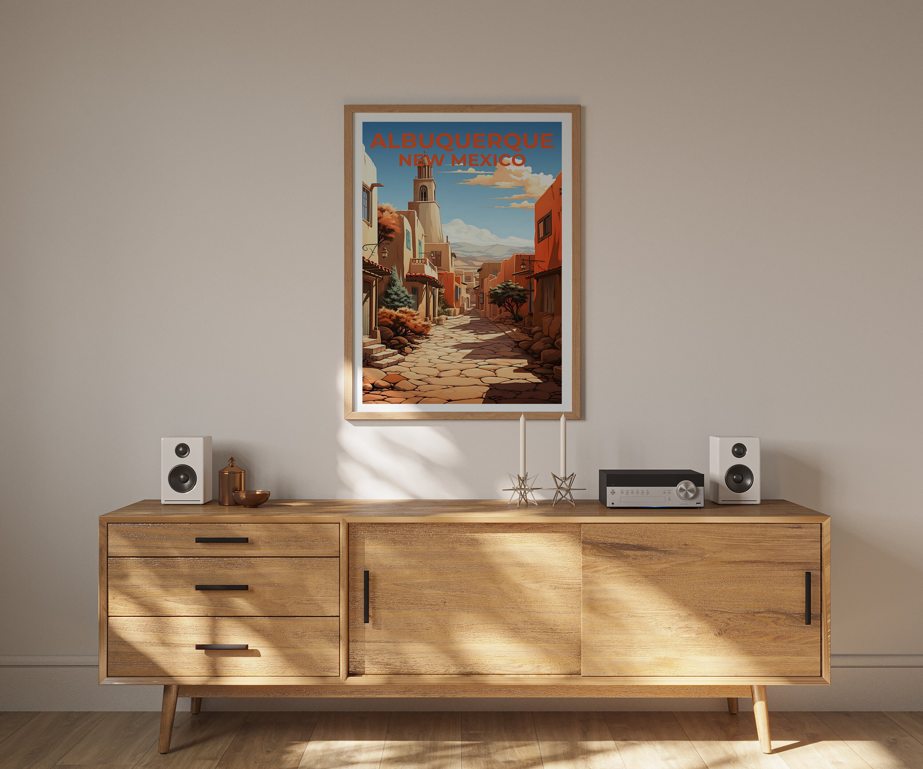 Albuquerque Travel Poster, New Mexico Wall Art, New Mexico Print ...