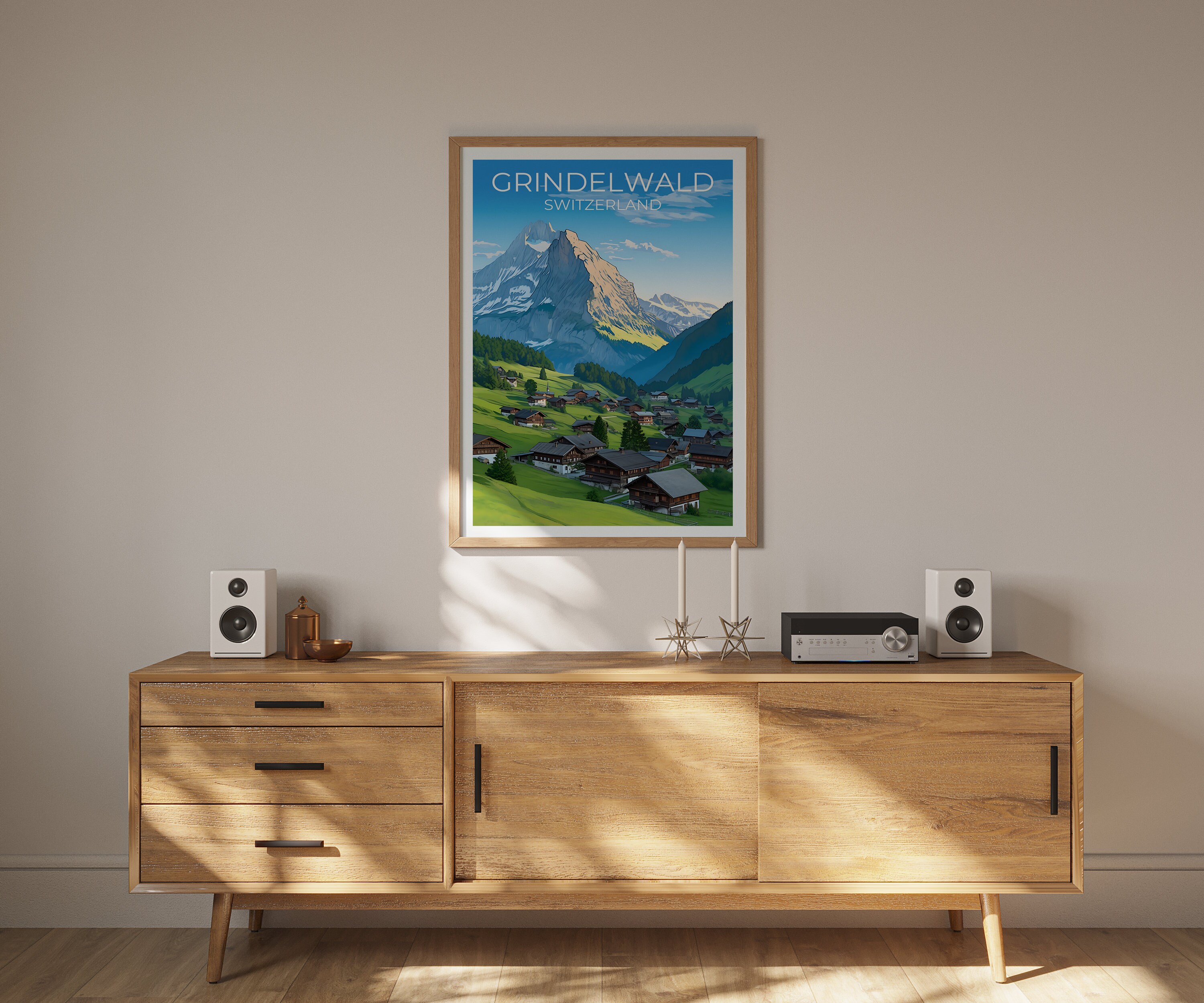 Grindelwald Travel Poster, Switzerland Wall Art, Switzerland Print ...