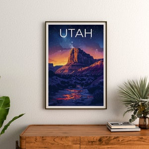 Utah Poster, Utah Print, US Poster, Utah Travel Print, Utah Travel ...