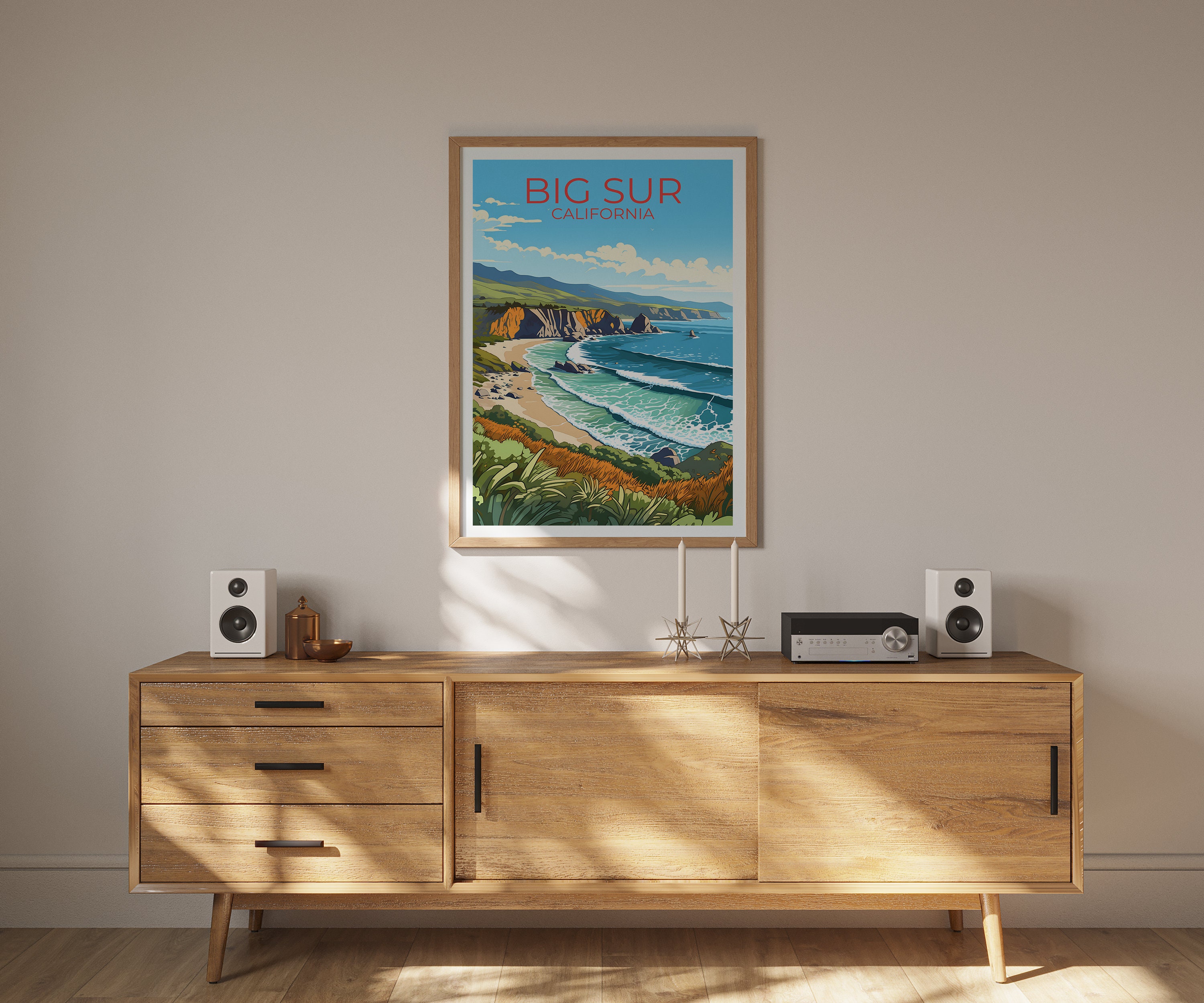 Big Sur Travel Poster, California Wall Art, California Print, Big Sur ...