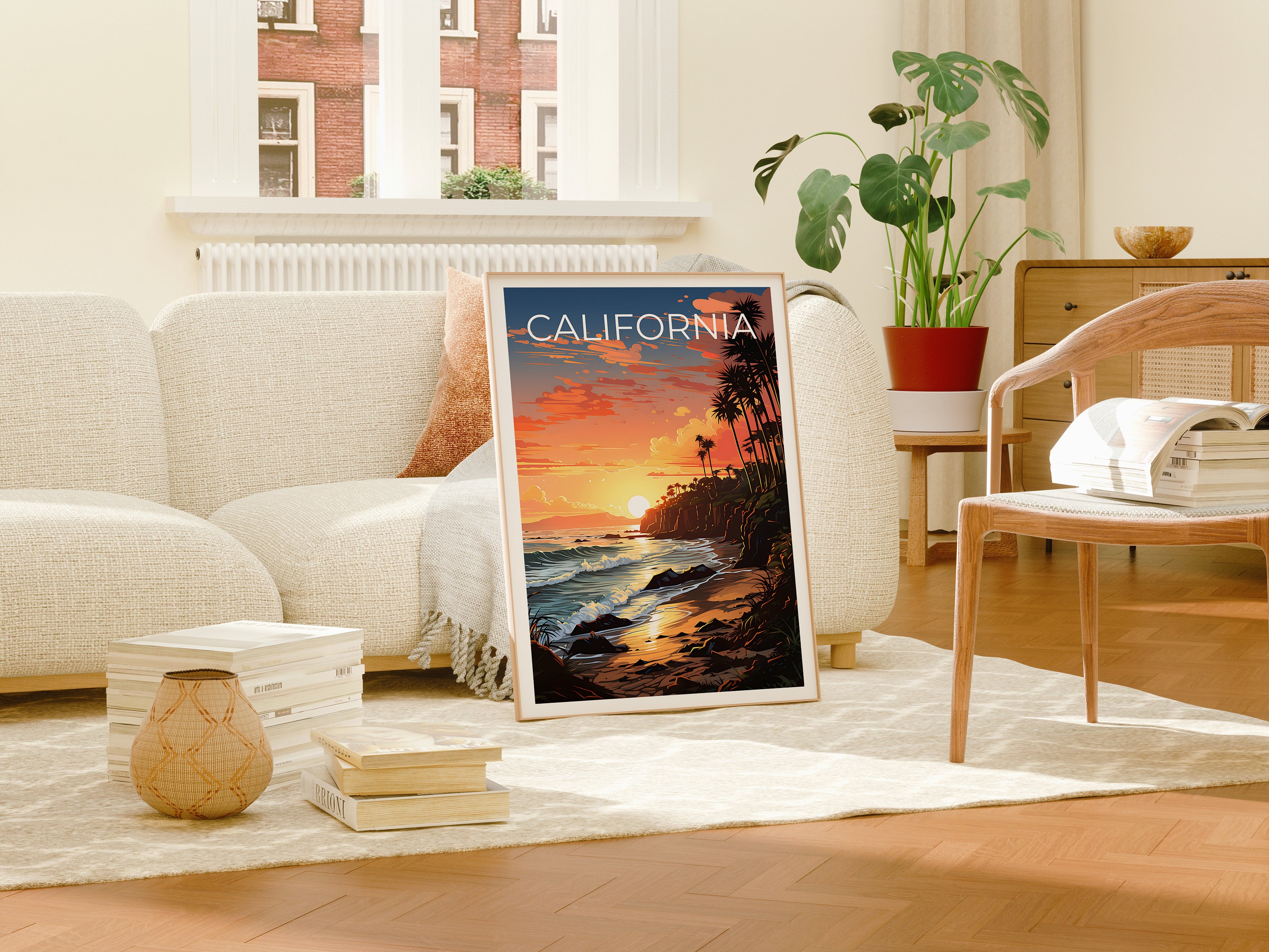 California Travel Poster, Beach Wall Art, Beach Print, California ...