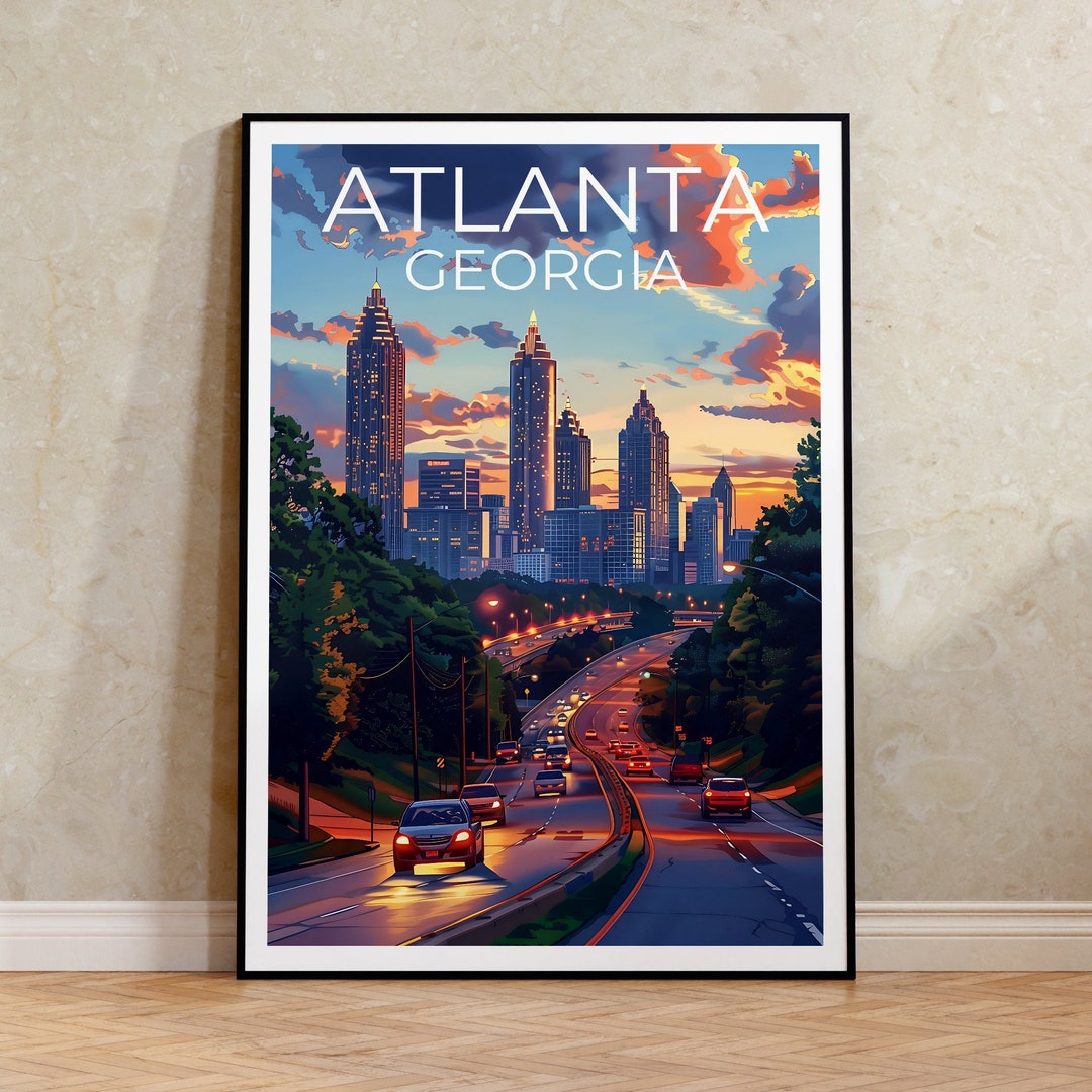 Atlanta Poster, Atlanta Print, Georgia Art, Georgia Print, Atlanta ...