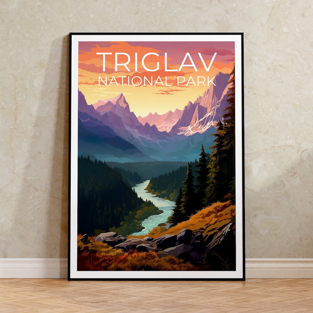 Triglav National Park Poster: Slovenia Travel Art Print - Etsy UK