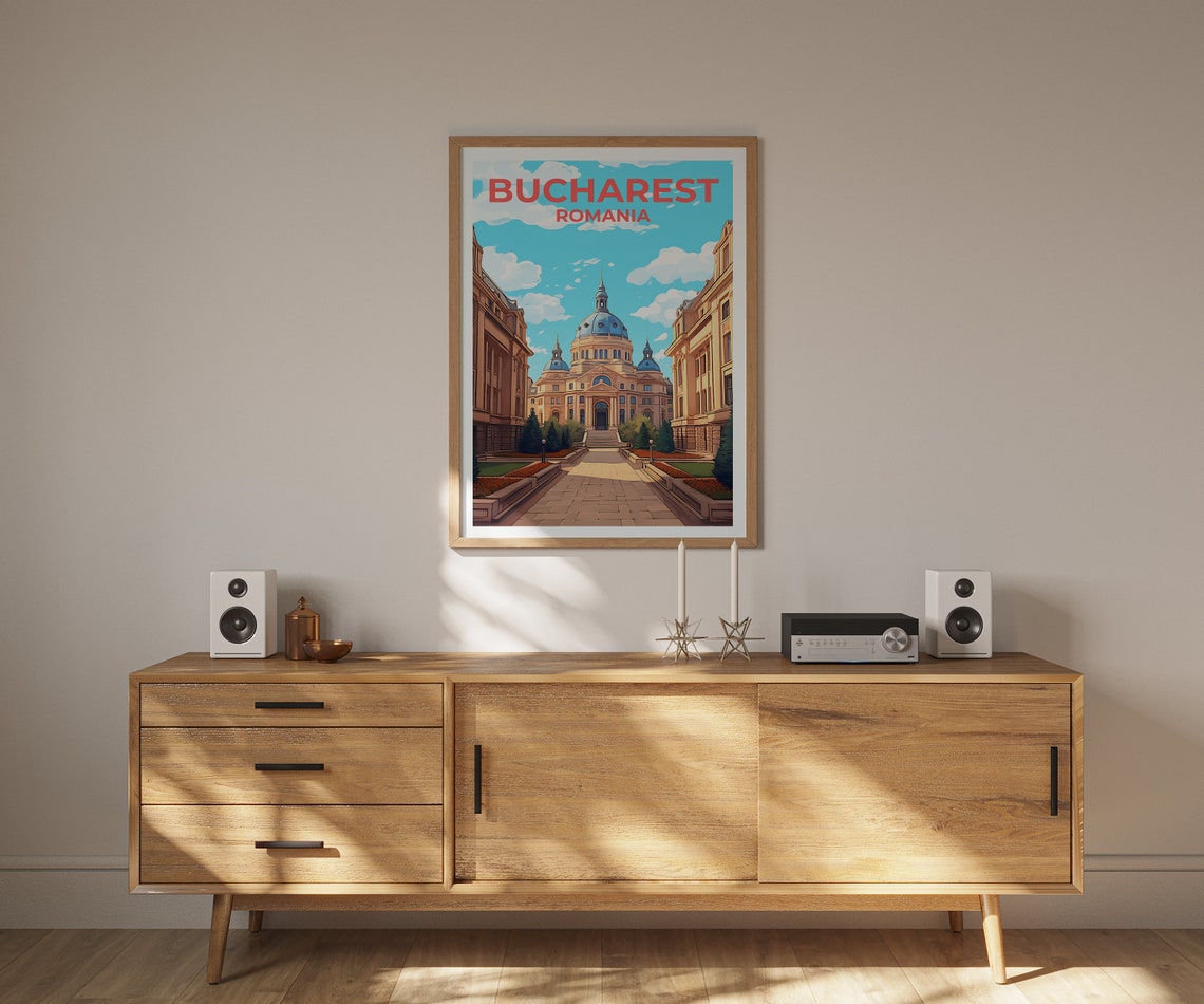 Bucharest Travel Poster Romania Wall Art Romania Print - Etsy