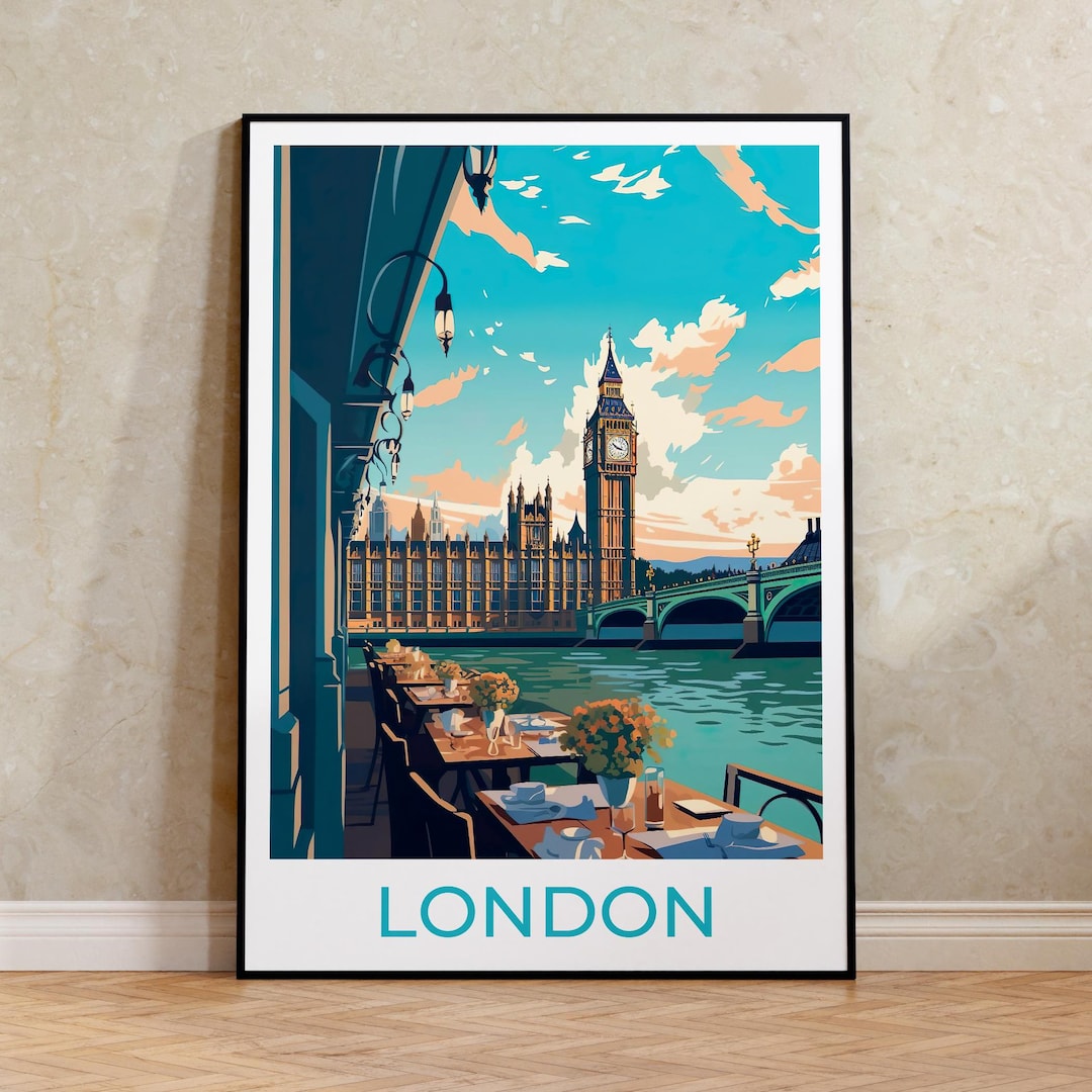 London Travel Poster, London Wall Art, London Print, Big Ben Poster ...