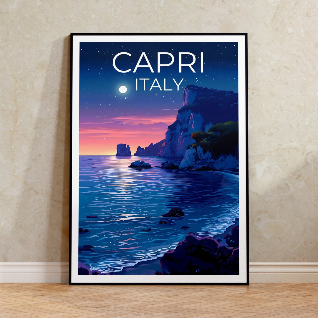 Capri Poster, Capri Print, Italy Poster, Italy Print, Capri Travel ...