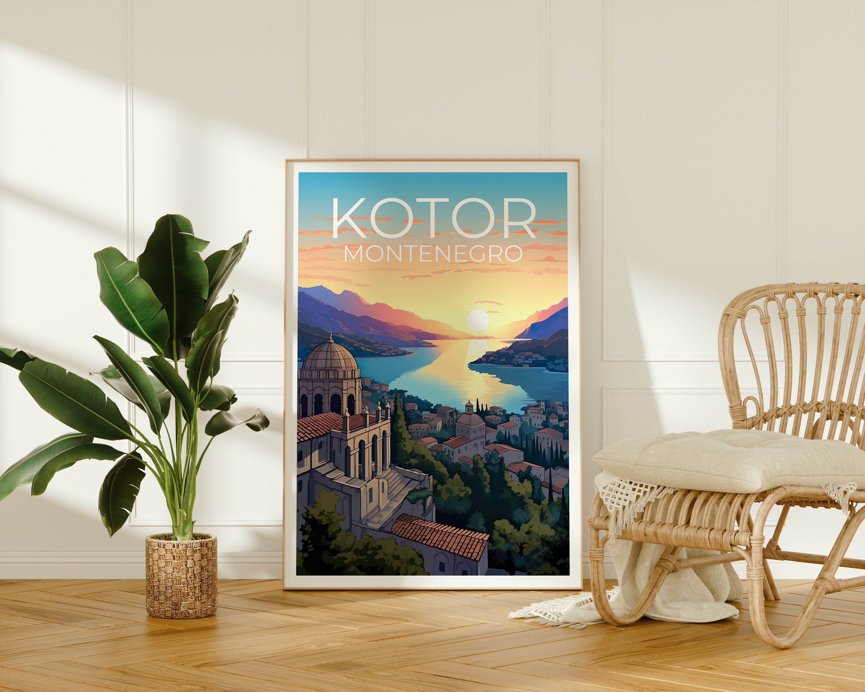 Kotor Travel Poster, Montenegro Wall Art, Montenegro Print, Kotor ...
