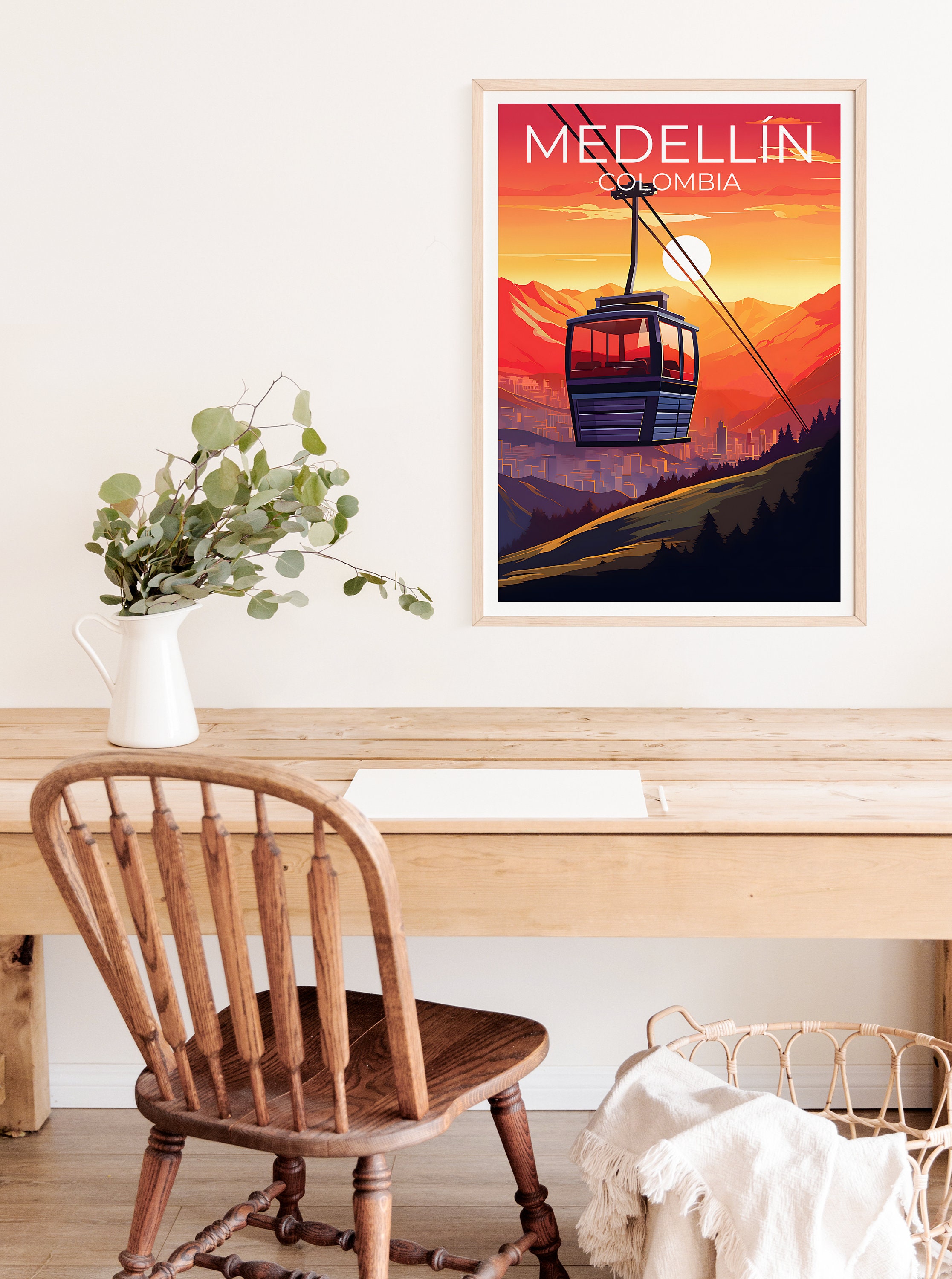 Medellín Travel Poster, Colombia Wall Art, Colombia Print, Medellín ...