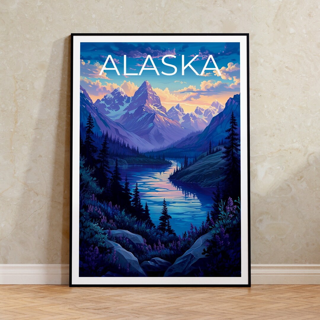 Alaska Travel Poster, Alaska Wall Art, Alaska Print, Alaska Poster ...
