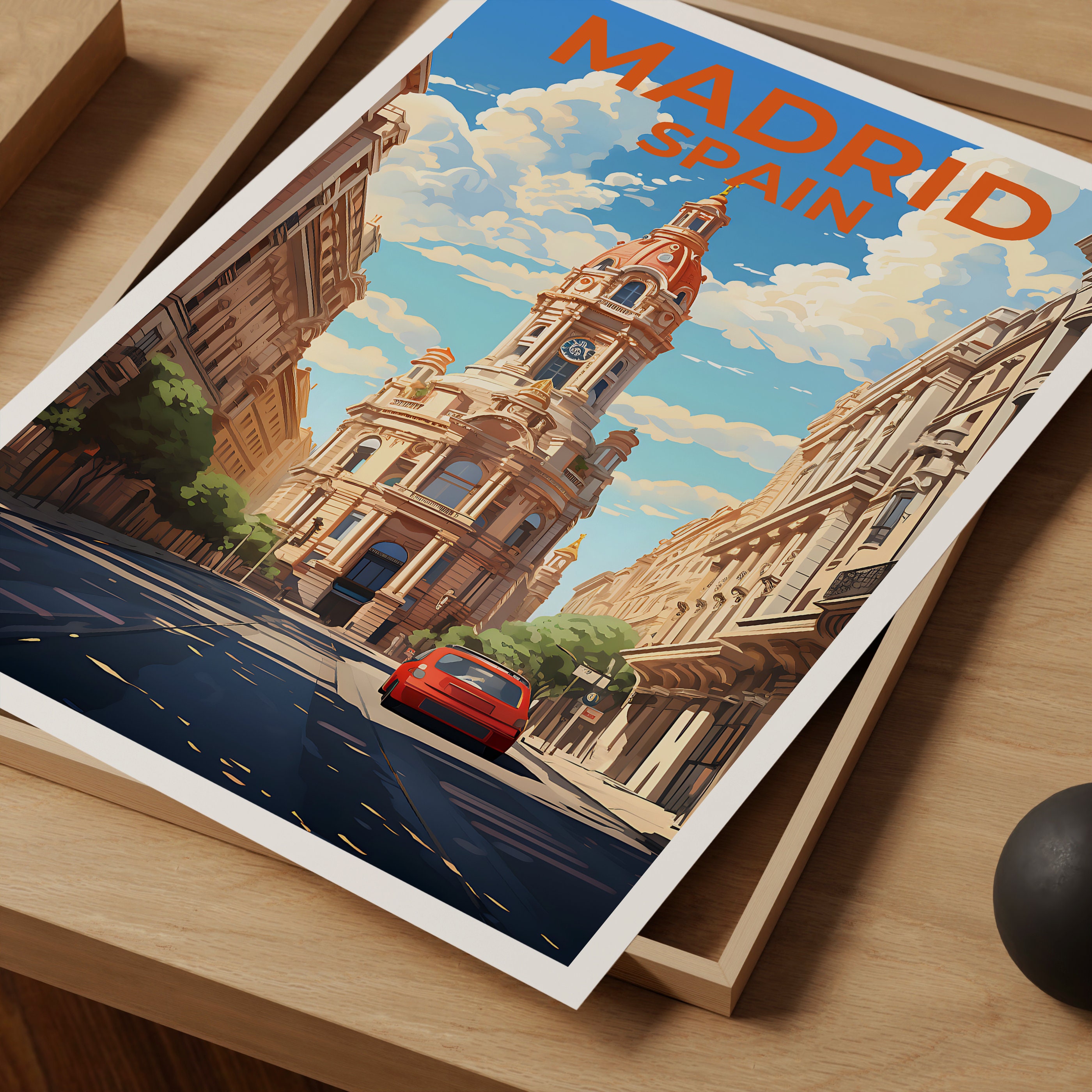 Madrid Travel Poster, Spain Wall Art, Spain Print, Madrid Poster, Spain ...